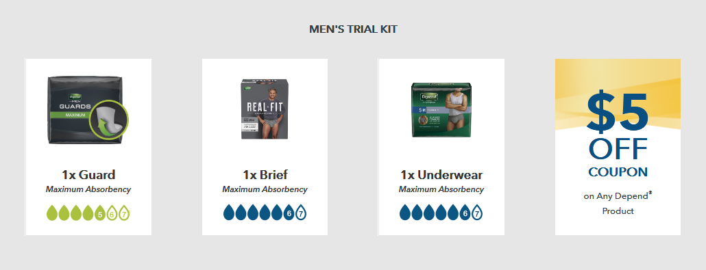 Free Depend Underwear Trial Kit - Get me FREE Samples