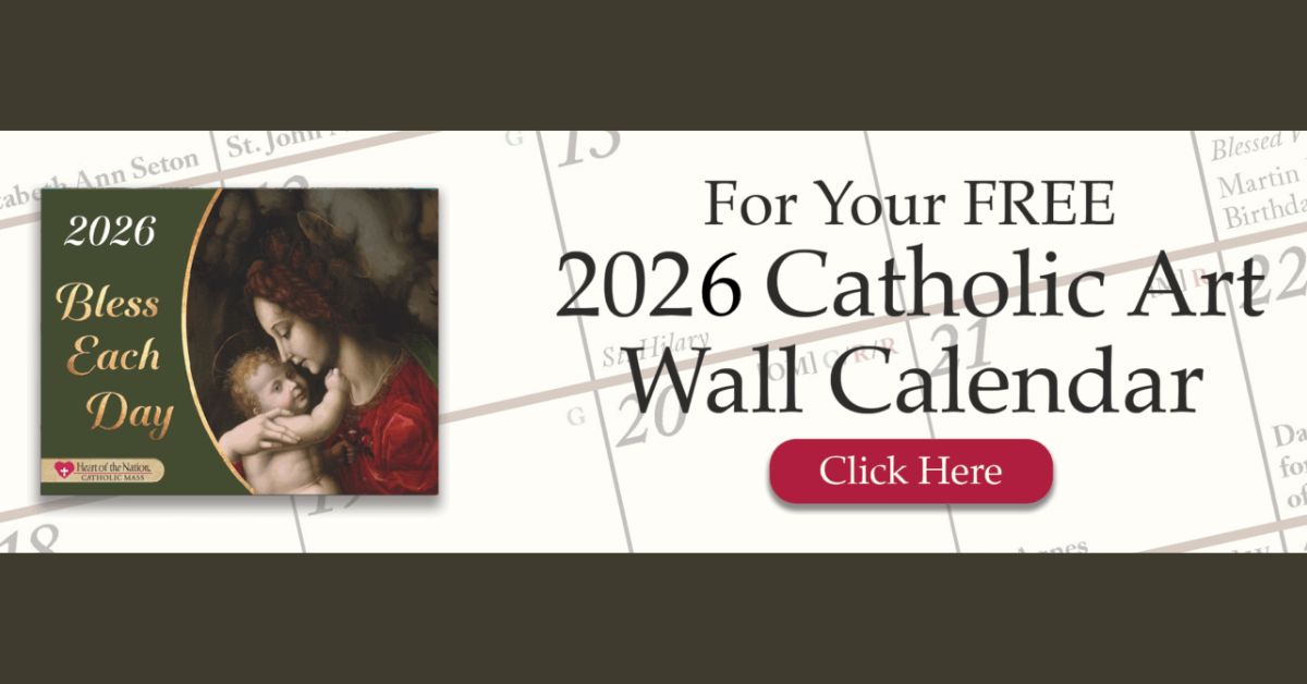 Free 2026 Catholic Art Wall Calendar - Get me FREE Samples