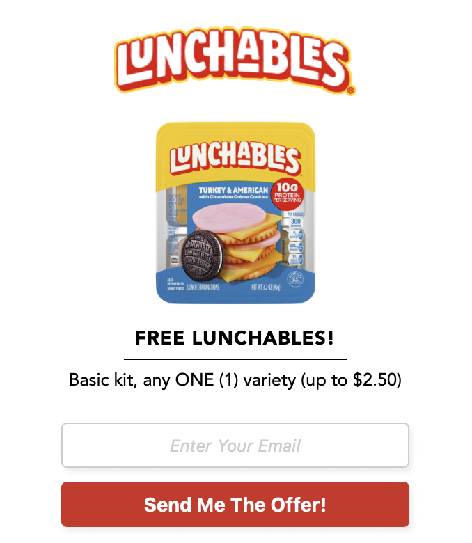 Free Lunchables Kit - Digital Coupon - Get me FREE Samples